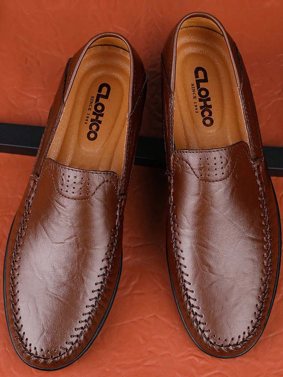 CLOHOO Clohoo Brand Special Edition Two-layer Leather Rubber Sole Men's ...