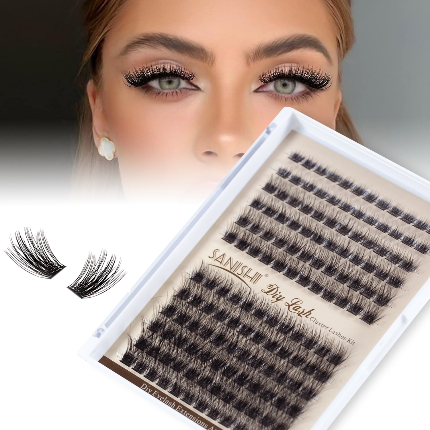 144 Clusters Mixed Single Strand Diy Eyelash Grafting Kit, With Eyelash ...