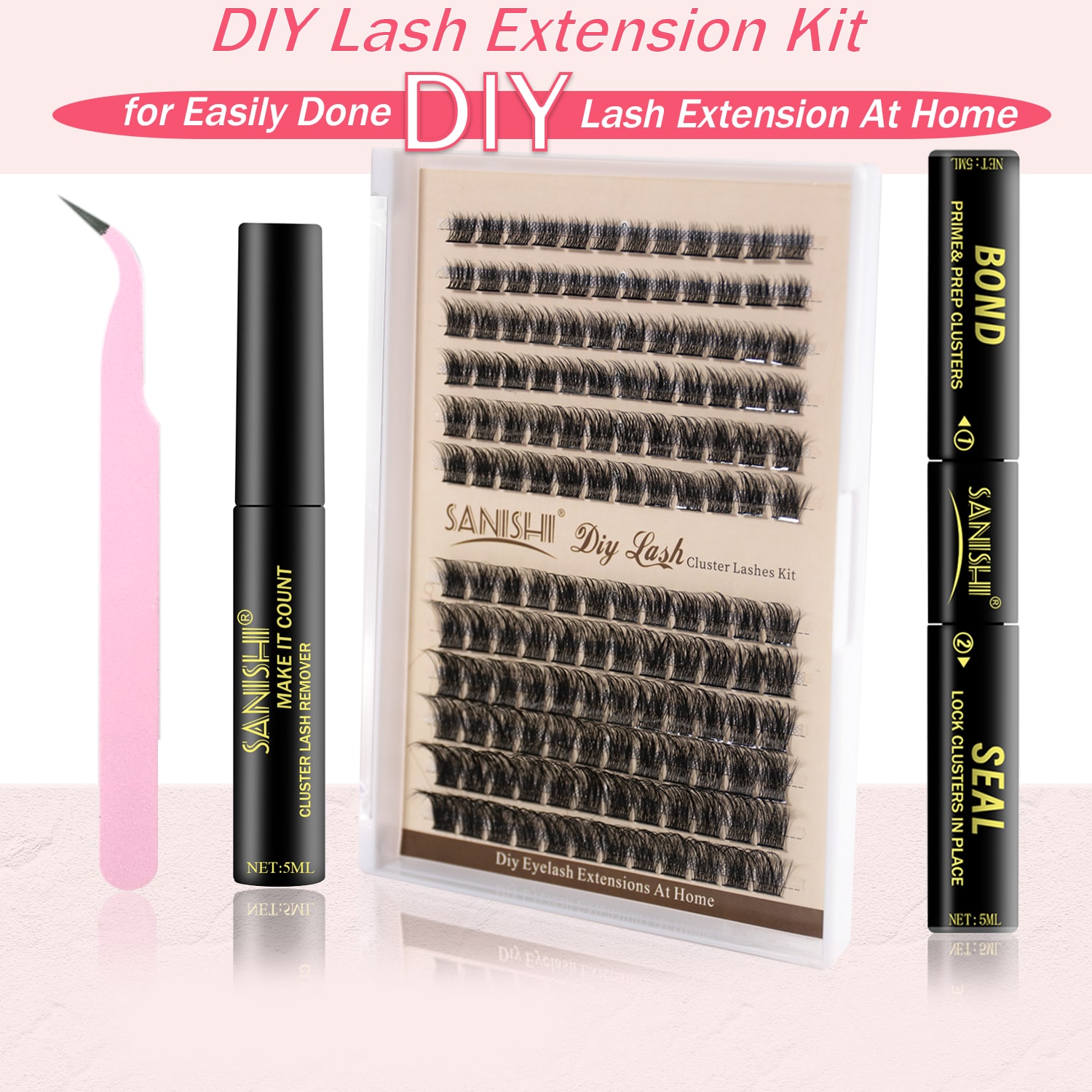 144 Clusters Mixed Single Strand Diy Eyelash Grafting Kit, With Eyelash ...