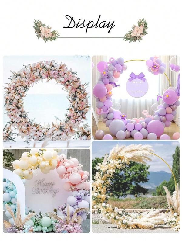 Balloon Arch Stand, 6.5 Ft Stable Golden Circle Balloon Arch Frame ...