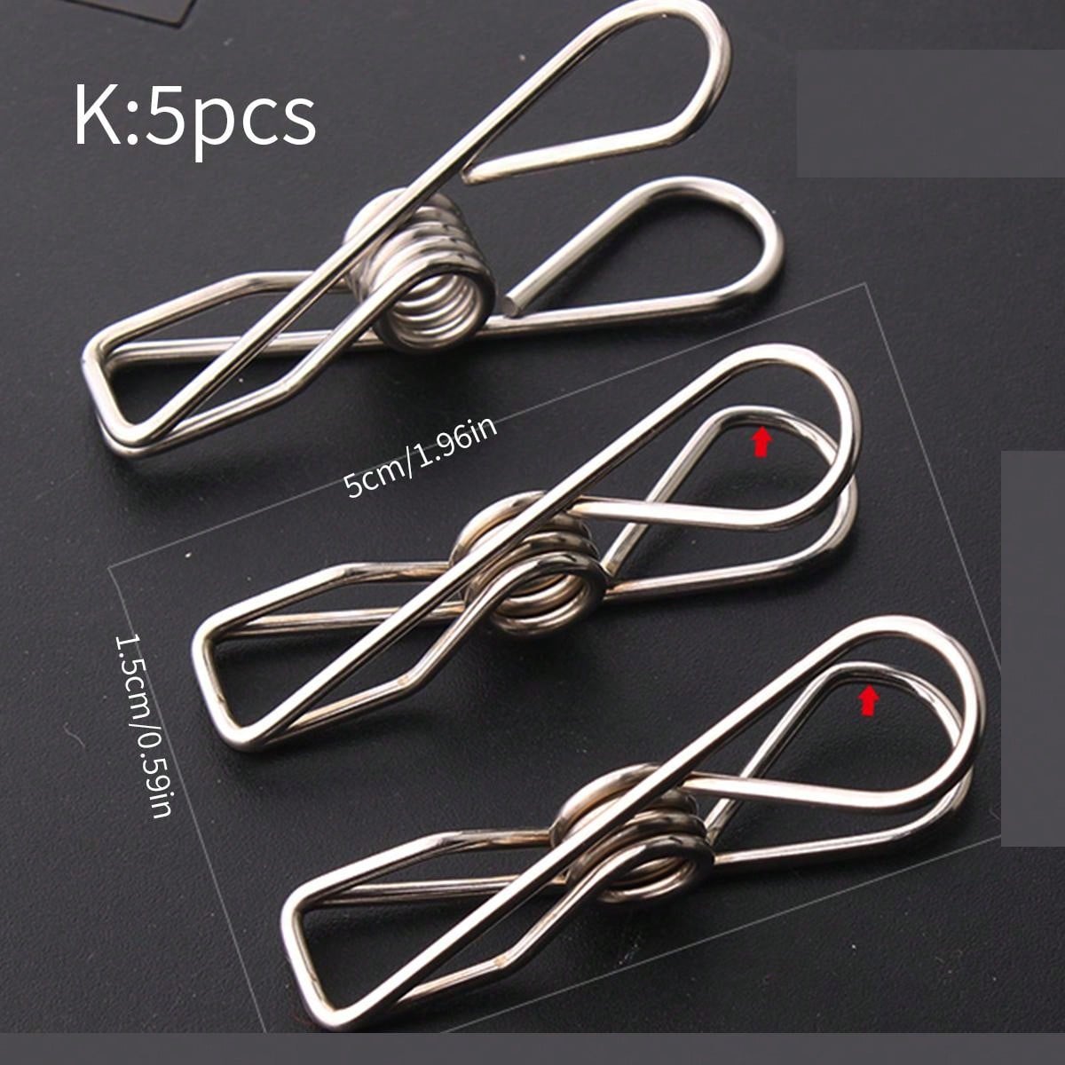 Pinza Para La Ropa De Acero Inoxidable En Varios Tamaños Con Clip ...