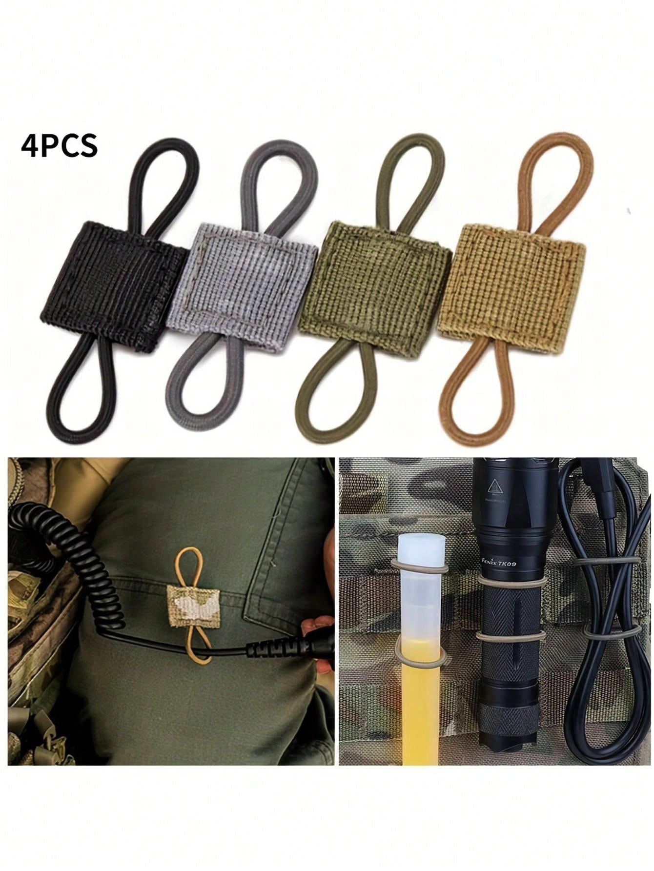 4pcs Multiple Color Molle Backpack Accessories Including: Molle Webbing ...