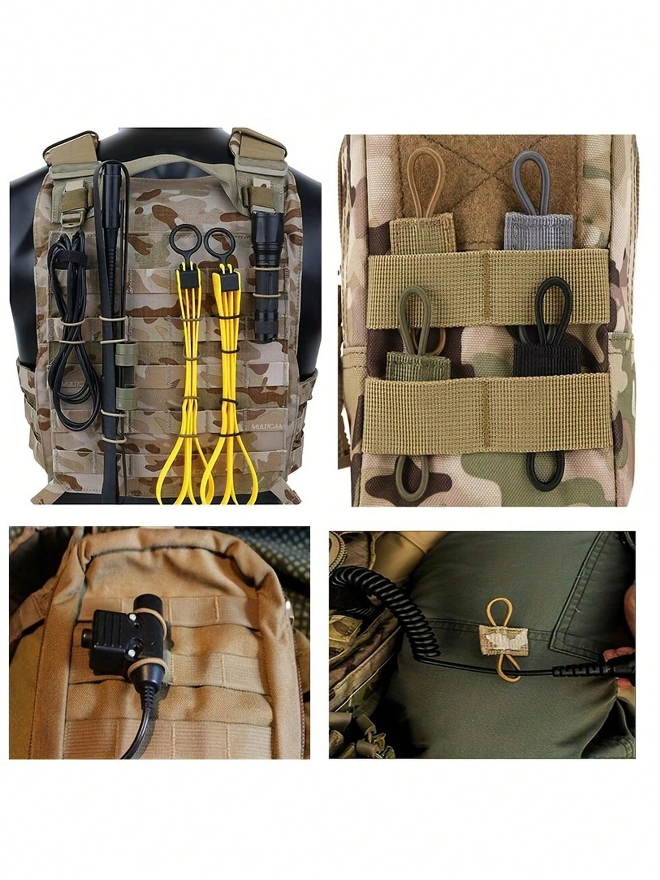 4pcs Multiple Color Molle Backpack Accessories Including: Molle Webbing ...