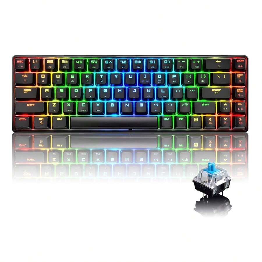 Mechanical Gaming Keyboard 18 Chroma RGB Backlit 60% Percent Keyboard ...