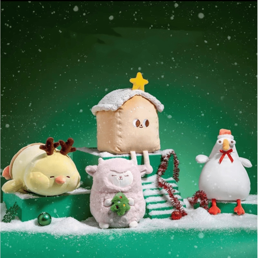 Miniso Christmas Collection Lying Little Chicken in Elk Costume Plush ...