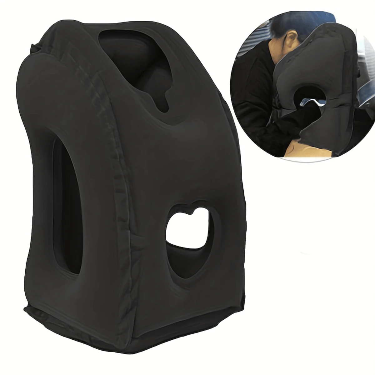 Inflatable Travel Sleeping Bag Portable Cushion Neck Pillow For Men ...