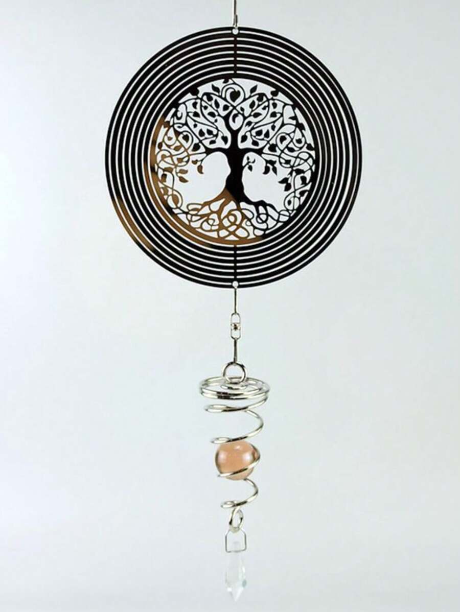 Stainless Steel Bearing Rotating Wind Chime Decoration With Tree Of ...