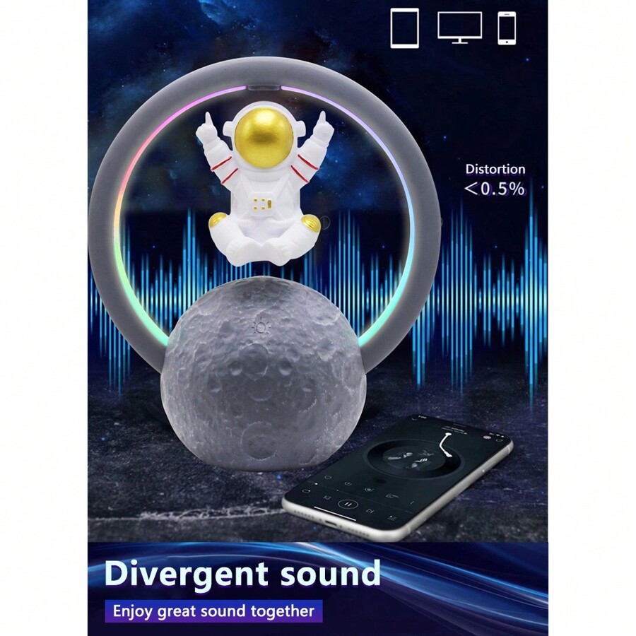 Magnetic Levitation Astronaut Speaker With Rgb Lights Computer Sound ...