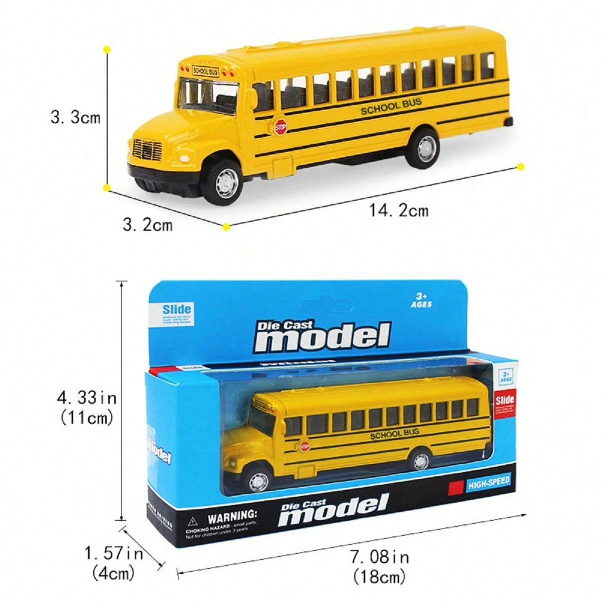 Fashionable Diecast Alloy School Bus With Letter Details Toy Car ...