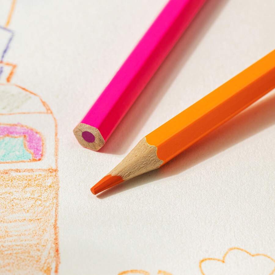 12 Colored Pencils Hexagonal Barrel Colored Pencil Set Professional ...