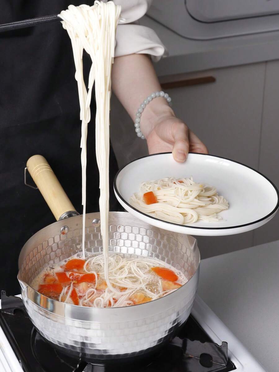 Snow Flat Pot With Lid, Stainless Steel Saucepan, Small Cooking Pot ...