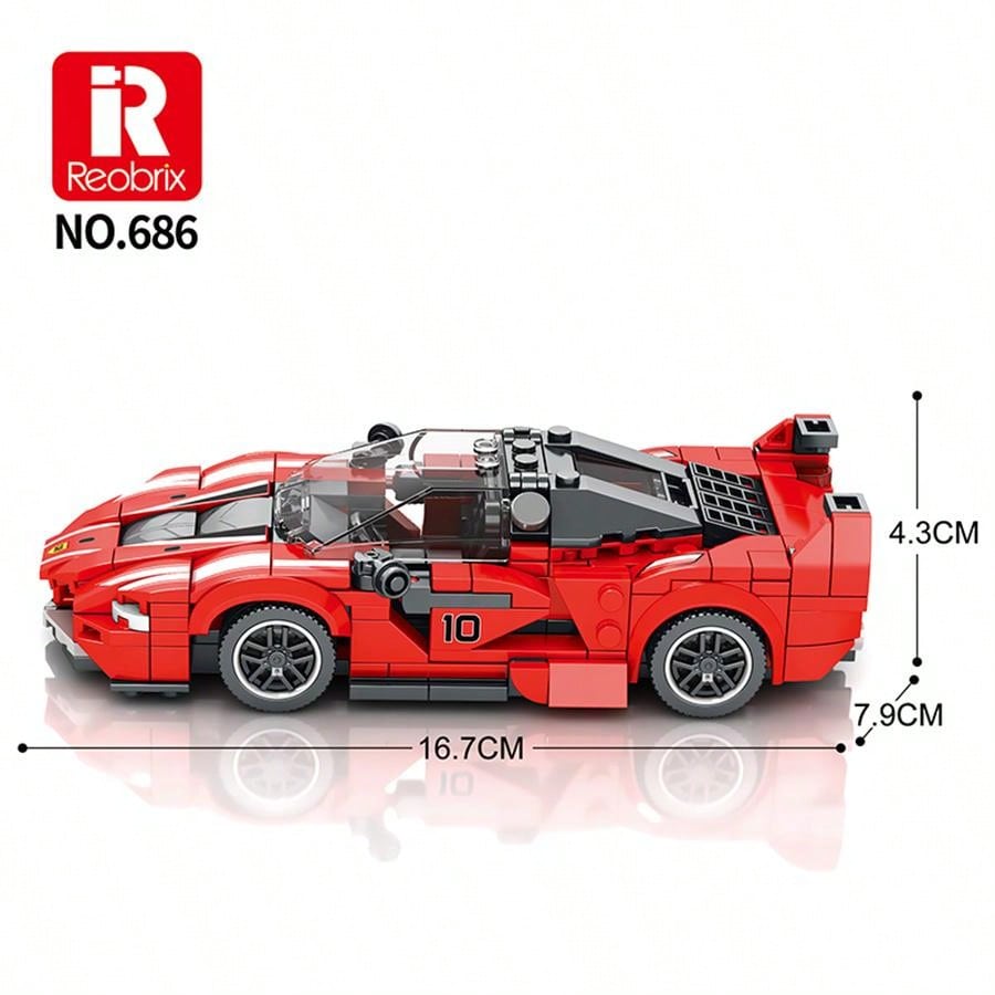 Car Racing Simulation Block Set, Various Styles Of Building Blocks Car ...