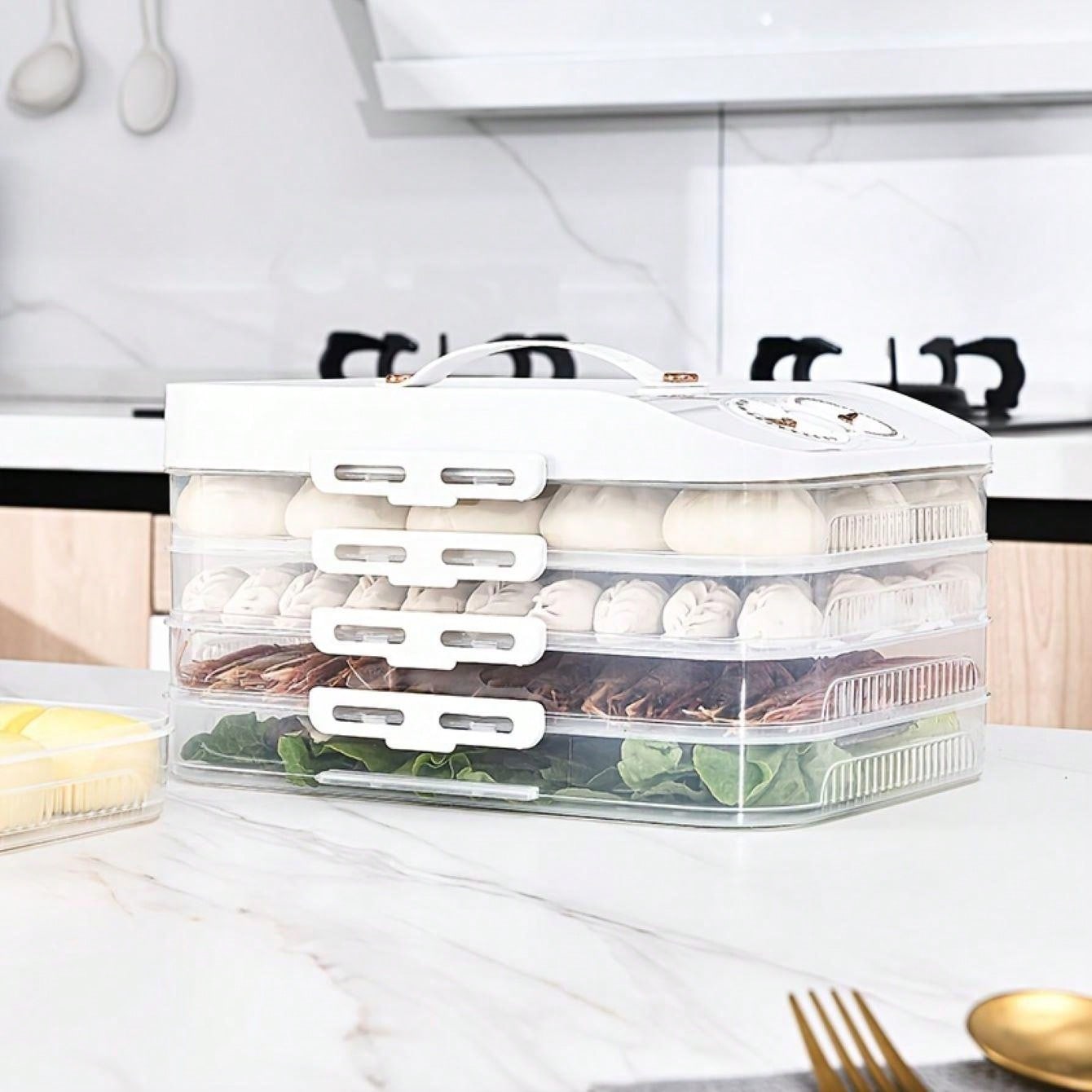 1pc 4-Layer Stylish Dumpling Box - Perfect for Home and Restaurant ...