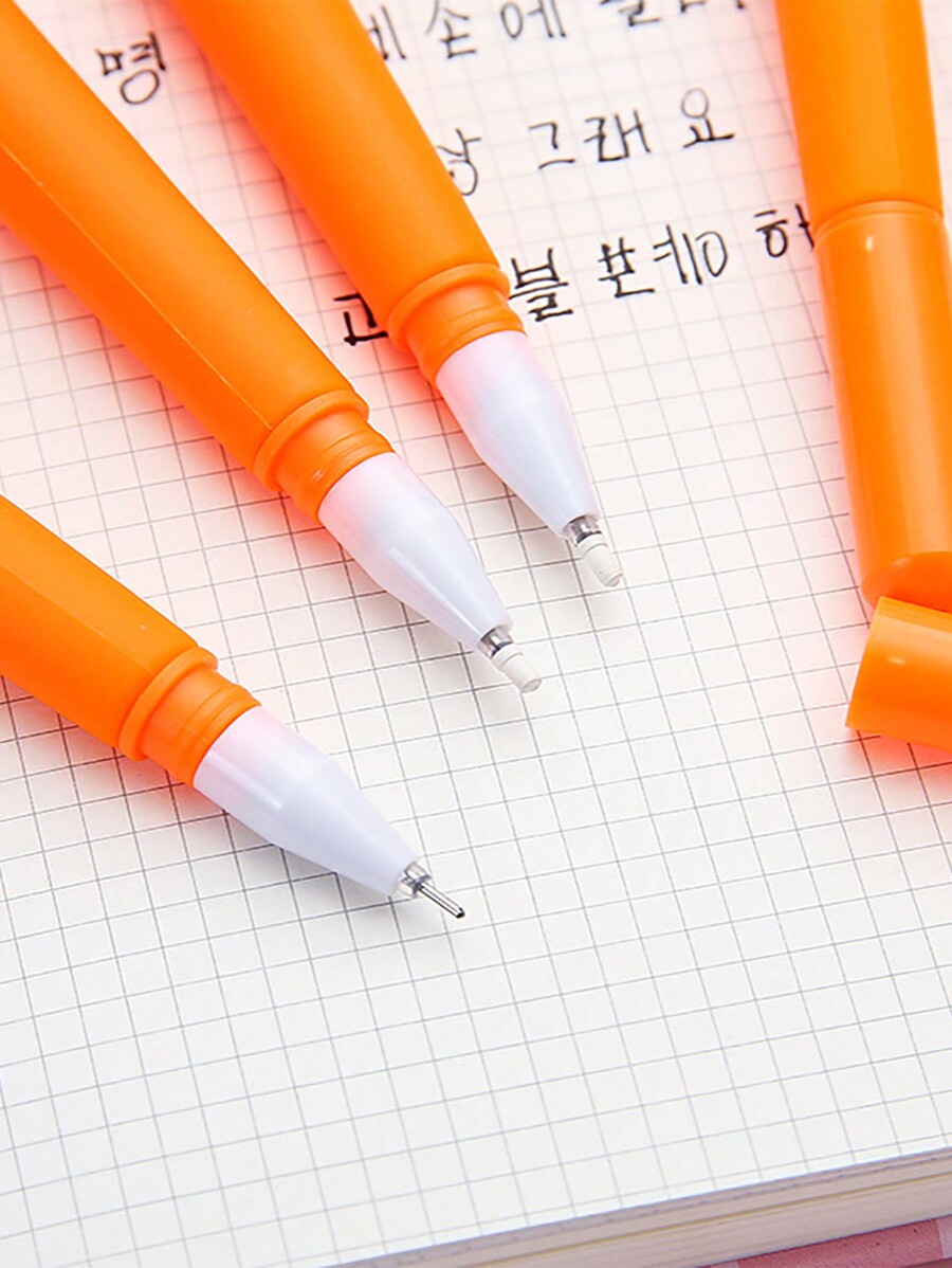 Cute Rabbit & Carrot Shaped Neutral Pen, Cartoon Style Water Pen For ...