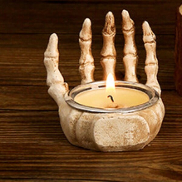 Halloween Skeleton Hand Candle Holder, Scary Ghost Festival Decoration ...