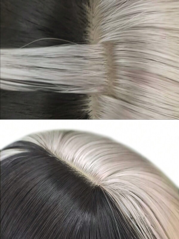 1-piece synthetic heat-resistant curly hair with bangs wig color ...