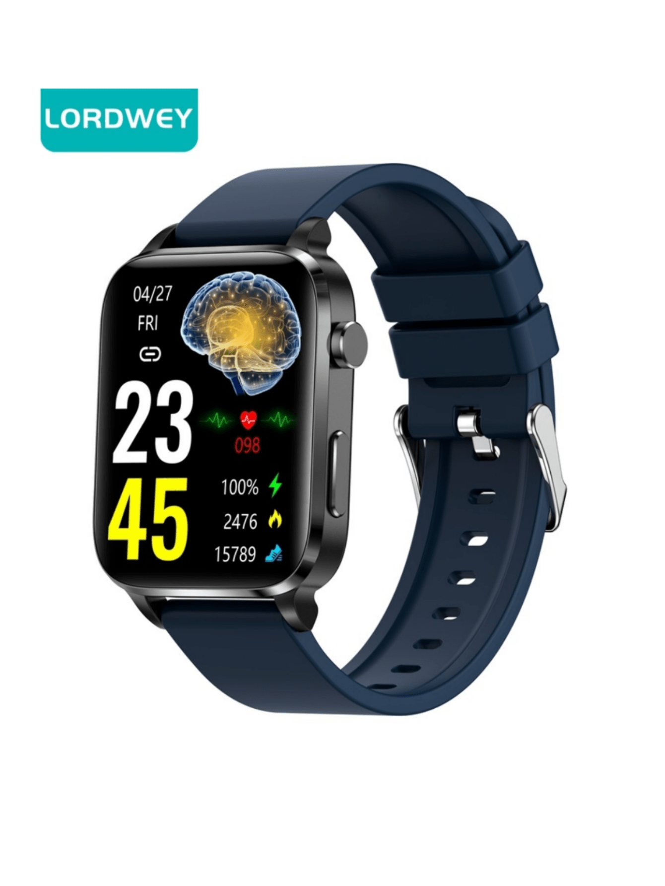 LORDWEY F100 Smart Watch 1.7inch Laser Treatment Body Temperature Blood ...