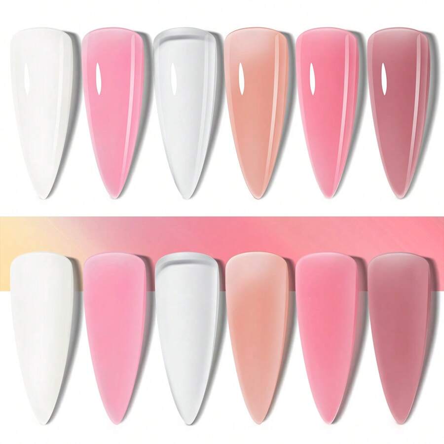 XEIJAYI 1 Set All-In-One Poly Nail Extension Gel Kit With Builder Glue ...