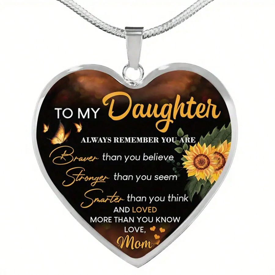 1 Peach Heart Daughter Necklace for my daughter. You love her more than ...