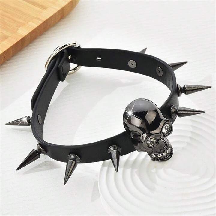 Slave BDSM Collar With Skull Restraints Sex Bondage Restraint Neck ...