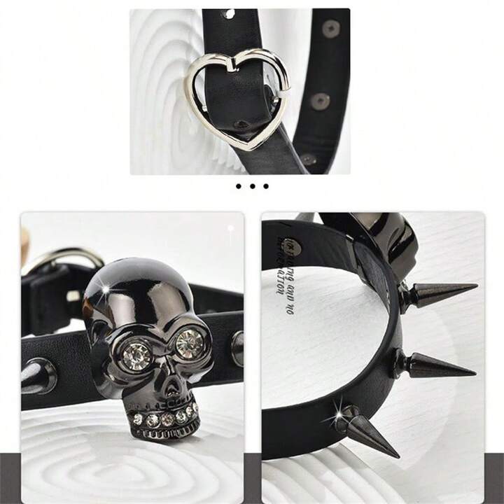 Slave BDSM Collar With Skull Restraints Sex Bondage Restraint Neck ...