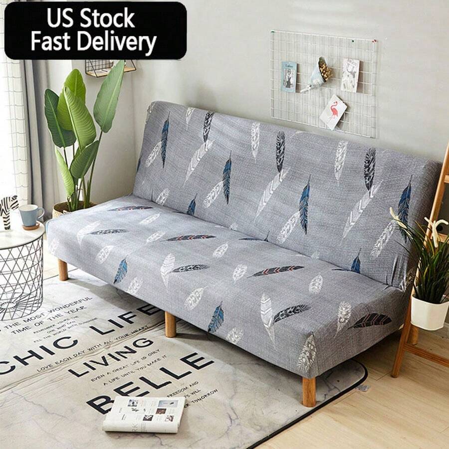 1pc universal armless sofa bed cover Stretch Futon Slipcover Armless ...