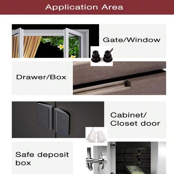 HIKE Wired Magnetic Switch Door Open Alarm Concealed Installation NC ...