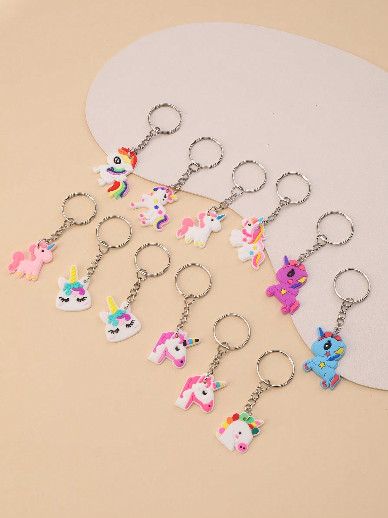 12pcs Unicorn Keychains With Horse Design | SHEIN USA