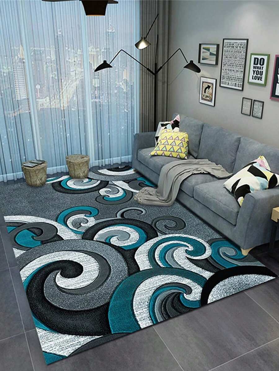 1PC Retro Geometric Living Room Home Decor Floor Mat | SHEIN USA