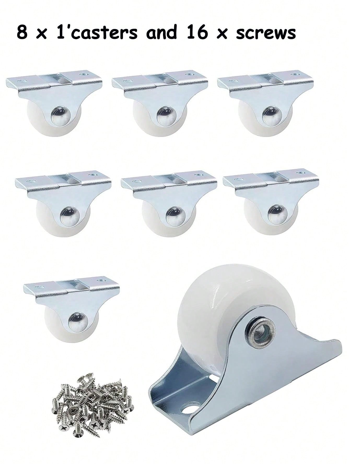 8pcs 1 Inch Pp Material Directional Furniture Caster Wheels With ...
