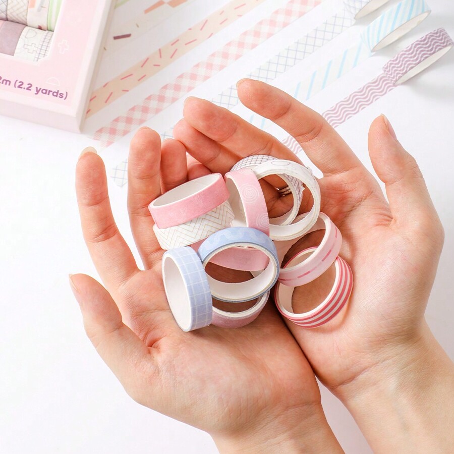 20 rolls Tiny Colorful Washi Tape Set Basic Skinny Masking Decorative ...