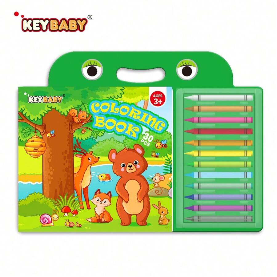 KEYBABY Multicolor Multifunctional Animal Forest Themed Coloring Book ...