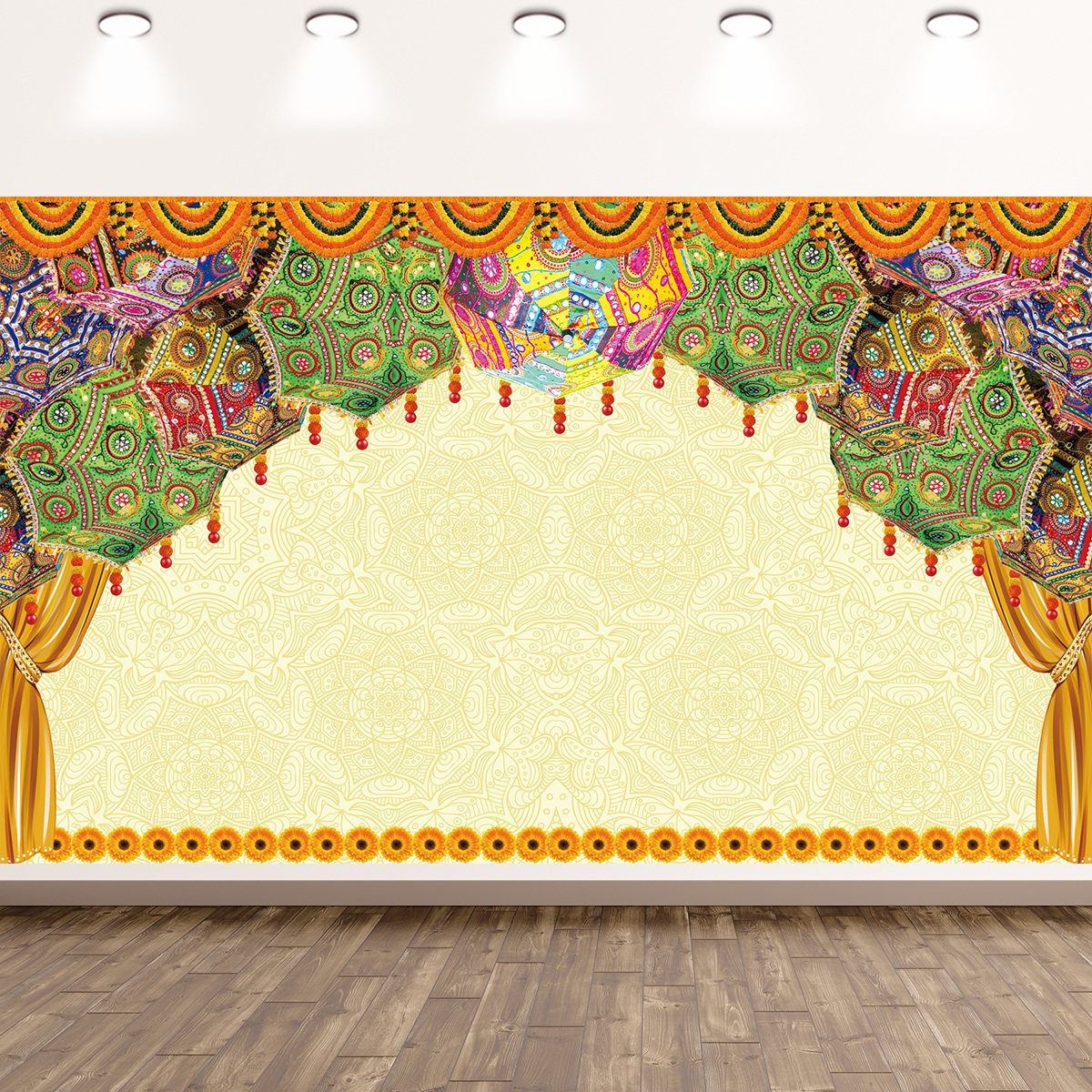 6x4ft Pooja Photography Backdrop Puja Ganpati Pooja Traditional Mehndi ...