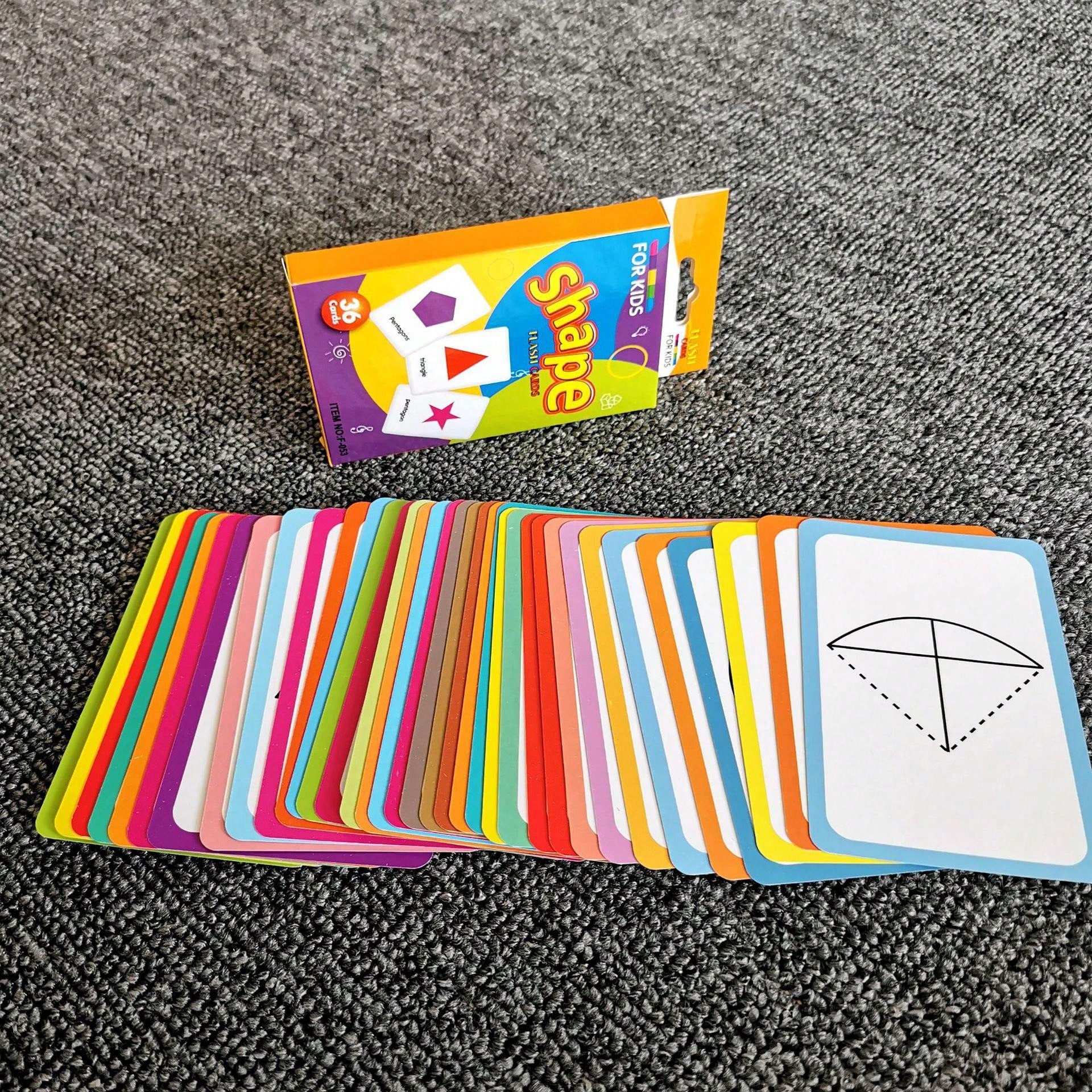 Children's Early Education English Learning Flashcards Shape Flashcards ...