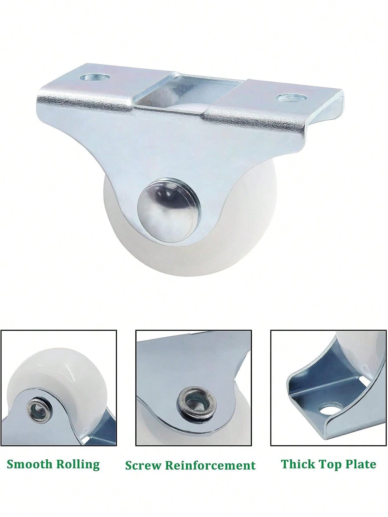 8pcs 1 Inch Pp Material Directional Furniture Caster Wheels With ...