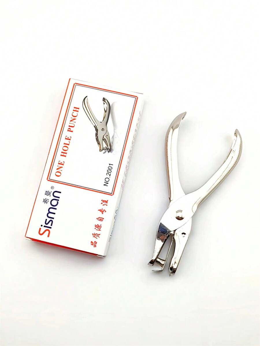 1pc Handheld 6mm Round Hole Single Hole Puncher, Metal Effort-Saving ...