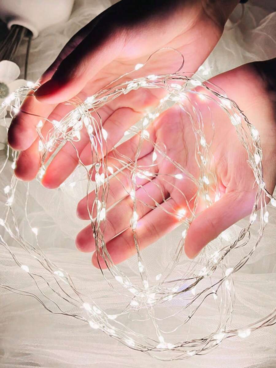 Luces de cuerda con batería LED para decoración de árbol de Navidad, iluminación decorativa de ...