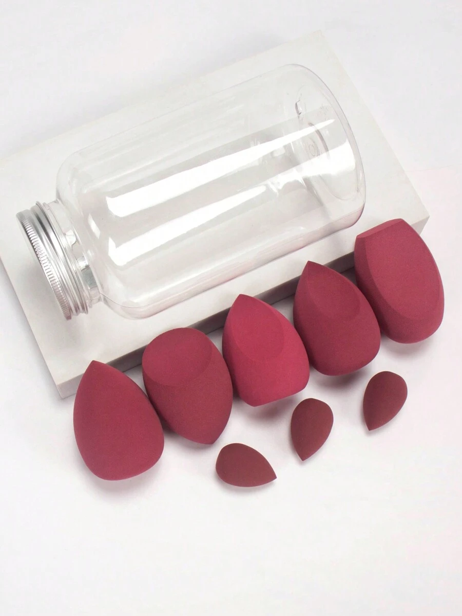 8 Stücke Make-up Schwamm Set mit Aufbewahrungsbox, 5 normale und 3 mini ...