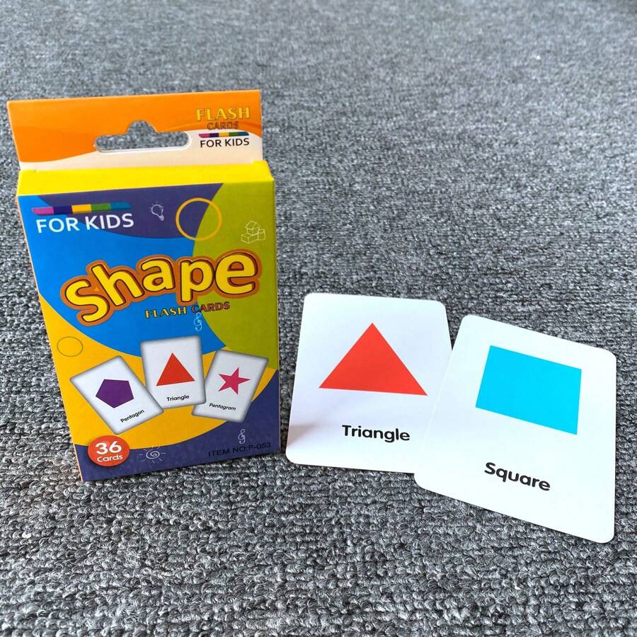 Children's Early Education English Learning Flashcards Shape Flashcards ...
