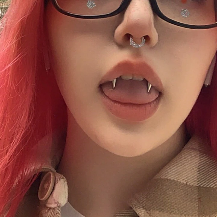 Vampire Bite Piercing Lip