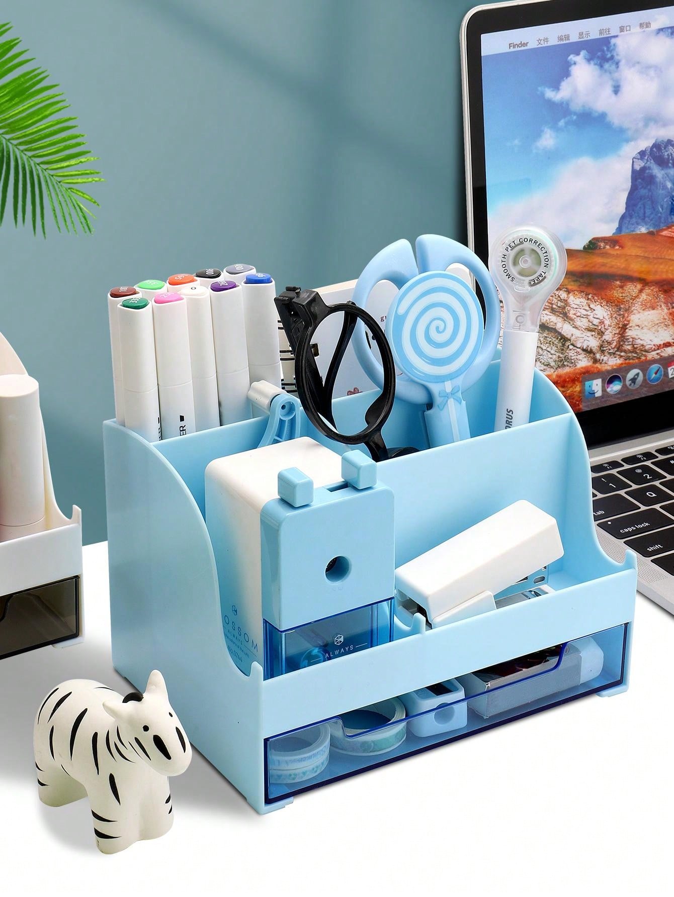 1pc Drawer Pen Holder Storage Box, Minimalist Multifunctional ...
