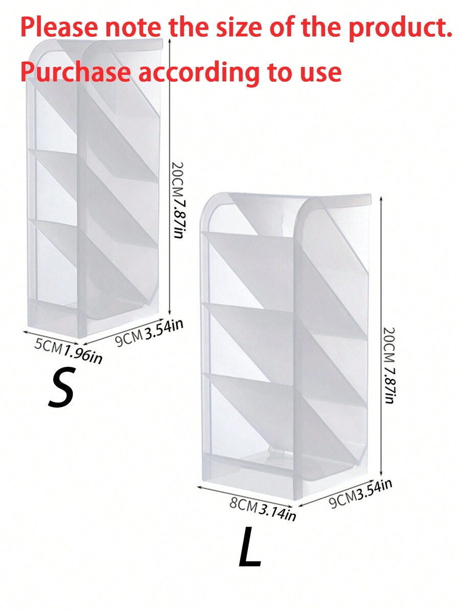 1pc Four Grid Slanted Pen Holder Multi-functional Desk Organizer With ...