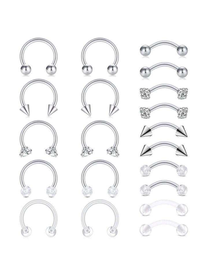 Eyebrow Piercing Transparent