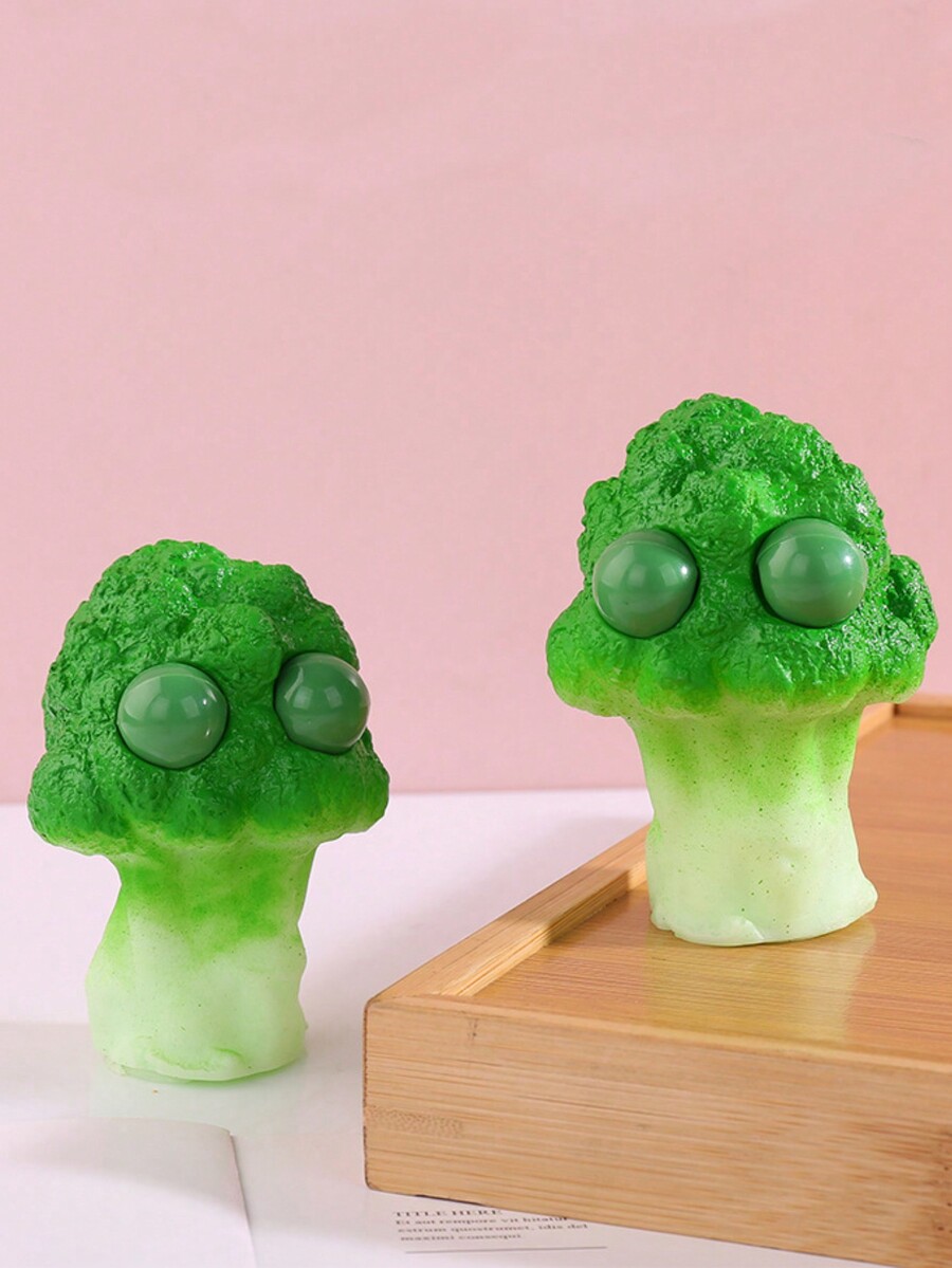 Creative Stress Relief Vegetable Shaped Squeeze Toy, Broccoli, Slow ...