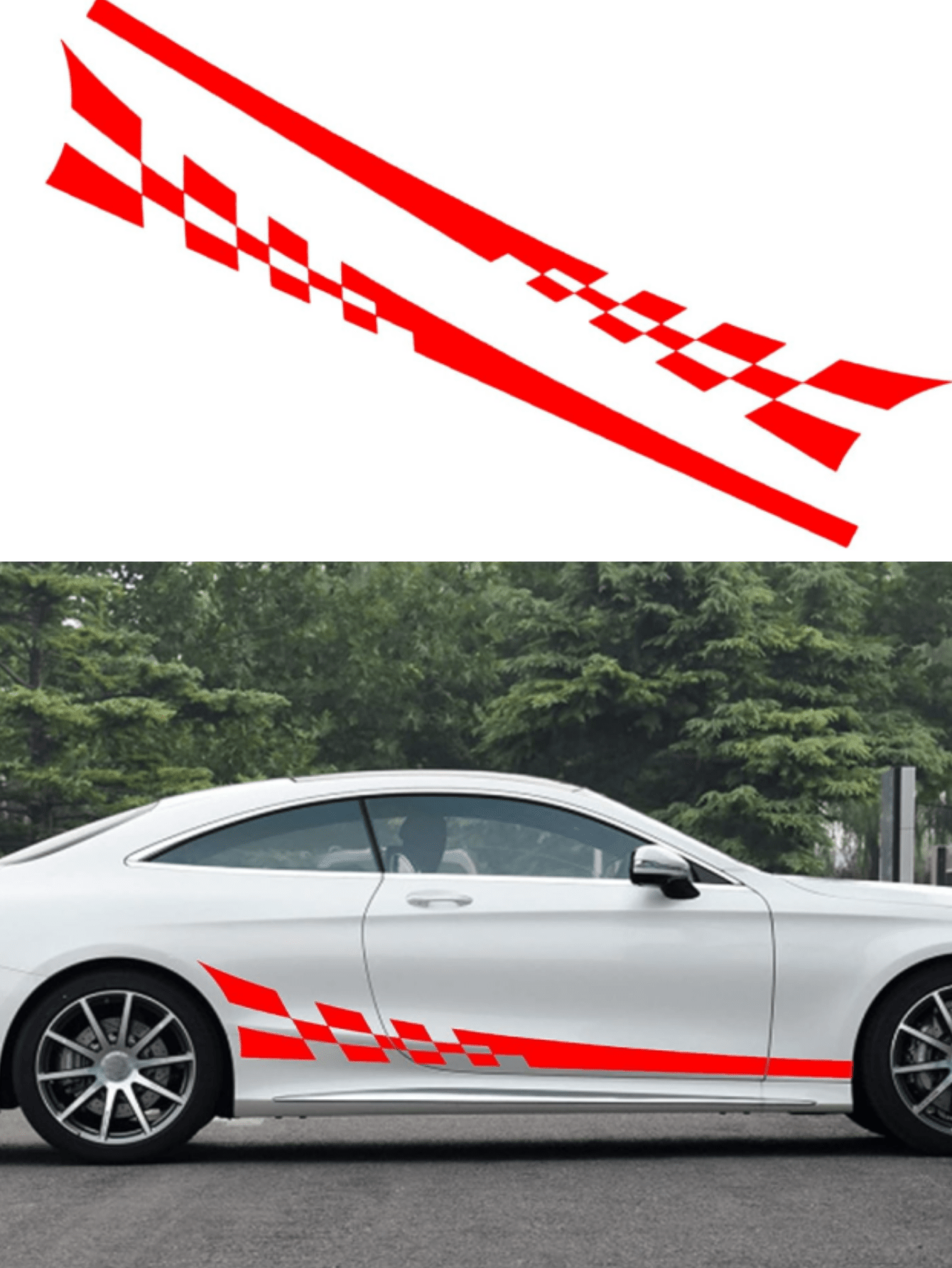 Car Sticker For Decorating Car's Sides In Grid Pattern | SHEIN USA
