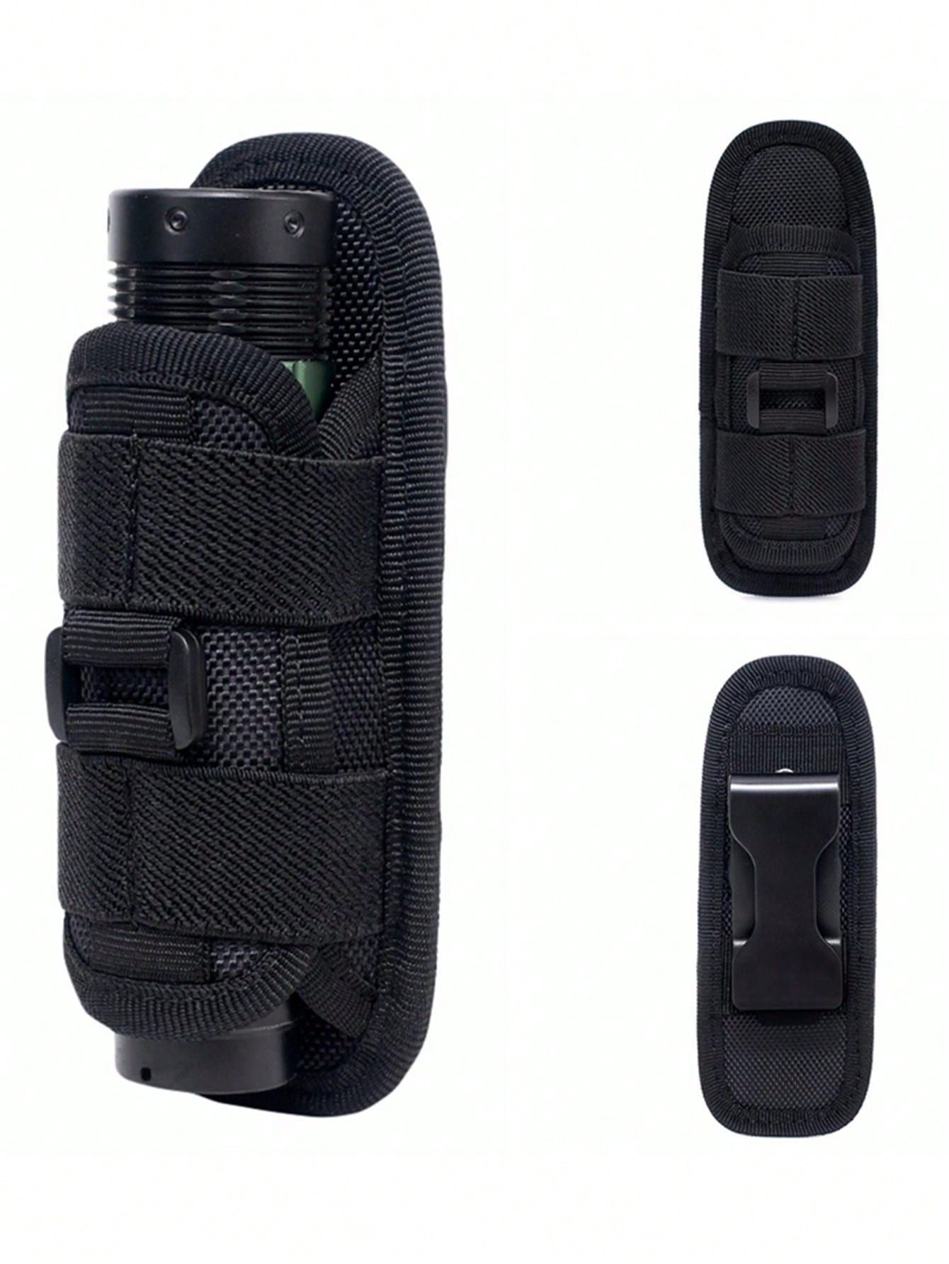 1pc Durable Molle Flashlight Holster,Nylon Torch Carry Case With 360 ...