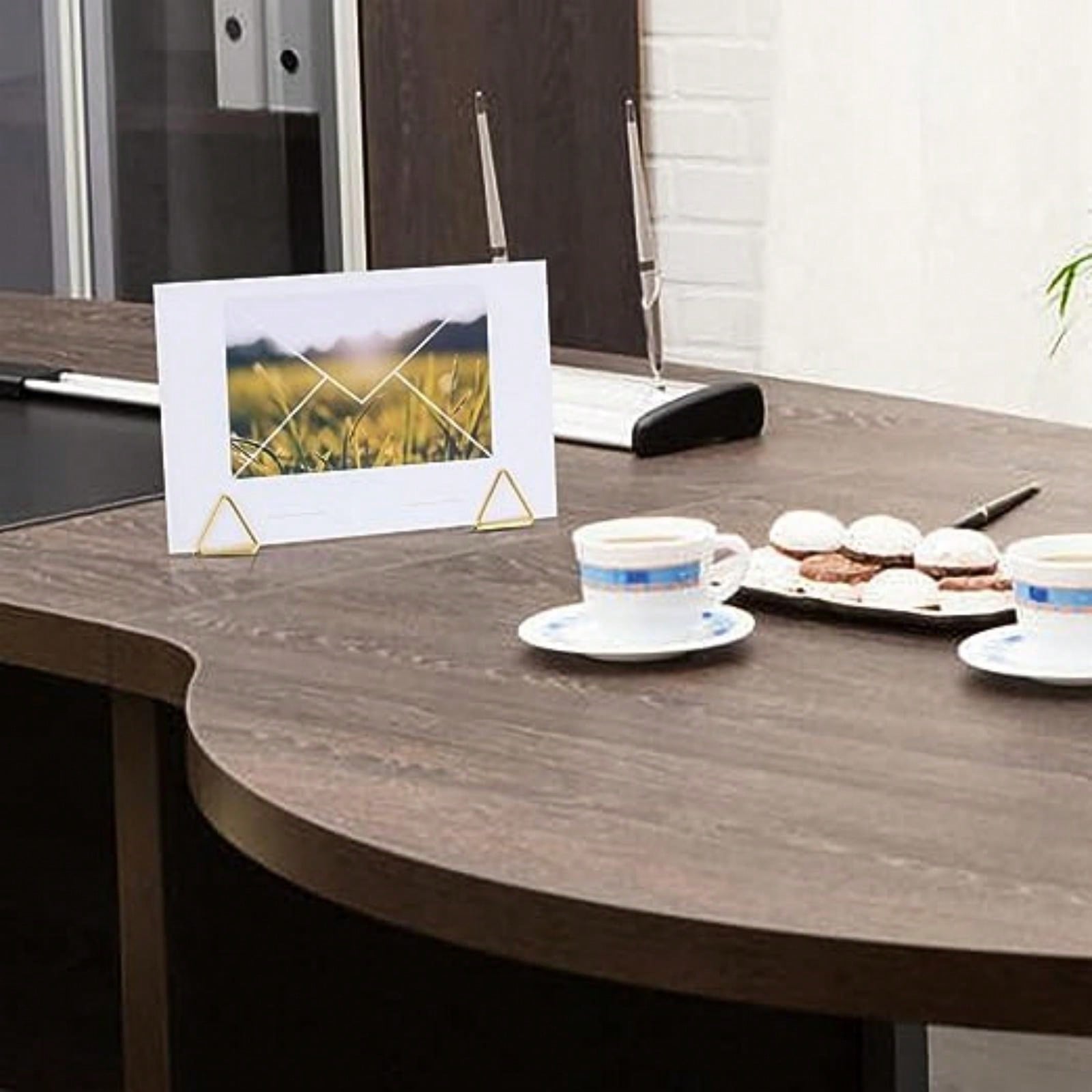 40 Pcs Triangle40 Pcs Triangle Place Card Holders, Mini Gold Table ...