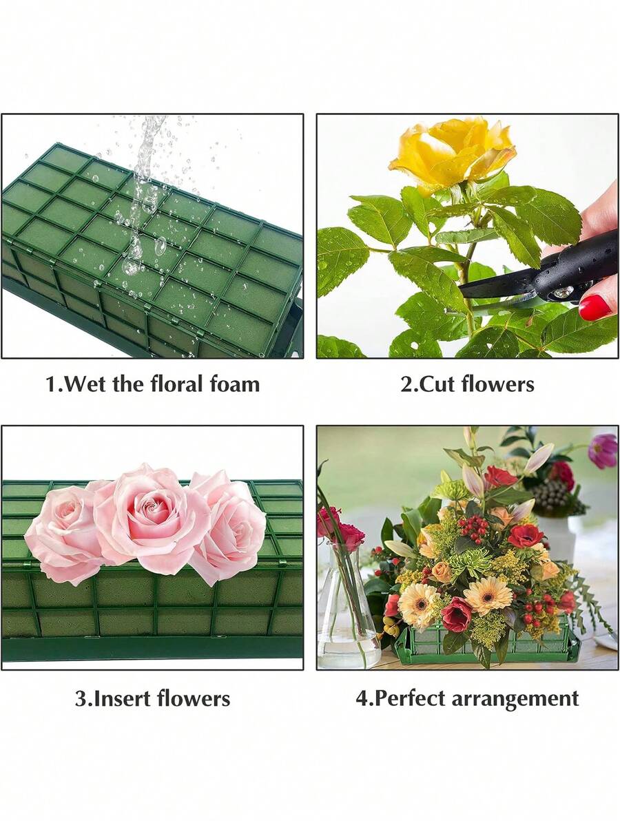 1pc - Rectangular Flower Foam Cage For Flower Arrangements - Perfect ...