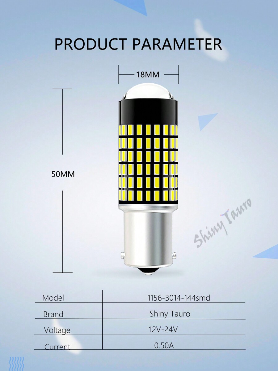 1 Pièce Lampe De Clignotant De Tour Led De Voiture H7 3014 144smd ...