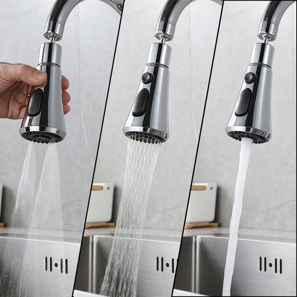 1 set, Pull Down Kitchen Faucet Head Replacement, 3-Function Kitchen ...